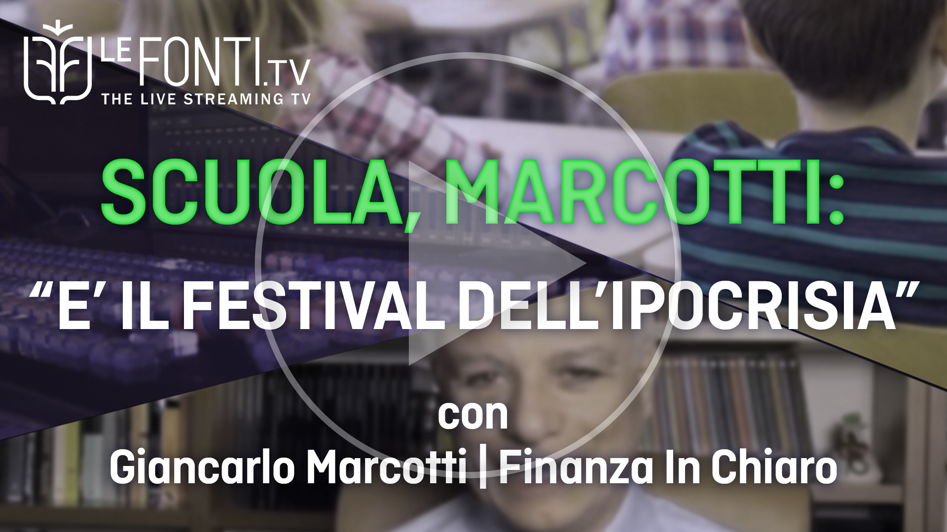 Scuola, Marcotti: "E' il festival dell'ipocrisia"